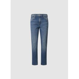 High-waist-Jeans Pepe Jeans "TAPERED JEANS HW", Damen, Gr. 26, Länge 30, medium blau comfort stretch, Denim/Jeans, Obermaterial: 99% Baumwolle, 1% Elasthan, casual, gerade, unten schmal, Jeans