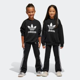 Trainingsanzug adidas originals "LOOSE CREW SET" Gr. 104, schwarz, Kinder, Obermaterial: 70% Baumwolle, 30% Polyester, Sportanzüge