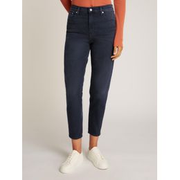 Mom-Jeans Calvin Klein Jeans "MOM JEAN" Gr. 25, Länge 28, schwarz (denim schwarz), Damen, Denim/Jeans, Obermaterial: 99% Baumwolle, 1% Elastomultiester, unifarben, Jeans, mit Coinpocket, Logodruck