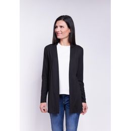 Kurzjacke Seidel Moden Gr. 38, schwarz, Damen, Stoff, Obermaterial: 95% Viskose, 5% Elasthan, unifarben, Jacken, ohne Verschluss, MADE IN GERMANY