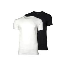 T-Shirt Gant "T-Shirt 2er Pack" Gr. M, schwarz (schwarz, weiß), Herren, Obermaterial: 100% Baumwolle CO., Shirts