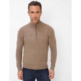 Strickpullover Brax "Style STEFFEN", Herren, Gr. L (52), braun, 40% Polyamid, 30% Wolle, 30% Viskose, Pullover