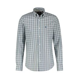 Karohemd Lerros "Lerros Kariertes Herrenhemd mit Button-down-Kragen", Herren, Gr. L, Normalgrößen, cloud blau, 100% Baumwolle, Hemden