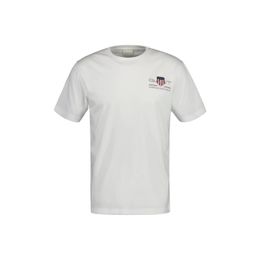 T-Shirt Gant "T-Shirt Regular Archive Shield EMB 1er Pack", Herren, Gr. XXL, weiß, Obermaterial: 100% Baumwolle CO., Kurzarm, Shirts