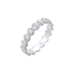 Fingerring Elli "Bandring Muscheln Maritim Beach Look 925 Silber" Gr. 52, silber, Fingerringe, Damen, 52mm, ohne Stein, Silber 925 (Sterlingsilber)