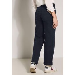 Loose-fit-Jeans Cecil, Damen, Gr. 30, Länge 28, blau (blau schwarz used wash), Jeans, 75% Baumwolle, 23% Polyester, 2% Elasthan, unifarben, casual, lang, Jeans, High Waist