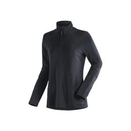 Funktionsshirt Maier Sports "Bianka", Damen, Gr. 38, schwarz, 100% Polyester, Langarm, Shirts, funktionaler Damen Midlayer für Outdoor Touren und Ausflüge