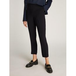 Webhose Tommy Hilfiger "CREPE SLIM PULL ON PANT" Gr. 36, N-Gr, schwarz, Damen, Cru00eape, Obermaterial: 100% Polyester, unifarben, Hosen, mit Metalllabel, Bügelfalten