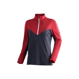 Rollkragenpullover Maier Sports "Evii" Gr. 36, rot, Damen, 100% Polyester, Pullover, Damen Midlayer, warmes und schnelltrocknendes Fleece