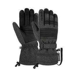 Skihandschuhe Reusch "Conan R-TEX XT", Damen, Gr. 10,5, schwarz (dunkelgrau, schwarz), 86% Polyester, 10% Ziegenleder, 4% Polyurethan, sportlich, Handschuhe, mit wasser- und winddichter Membran