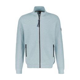 Sweatjacke Lerros "Lerros Unifarbene Herren-Sweatjacke", Herren, Gr. 4XL, cloud blau, 90% Baumwolle, 10% Polyester, Sweatjacken