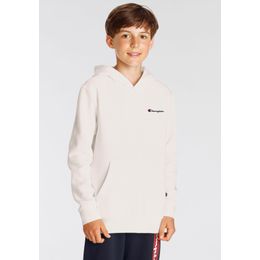 Kapuzensweatshirt Champion "Hooded Sweatshirt" Gr. M (140/146), weiß (wht), Kinder, Sweatware, Obermaterial: 73% Baumwolle, 27% Polyester, Sweatshirts