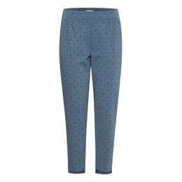 Stoffhose Ichi "Stoffhose IHKATE PRINT PA25" Gr. XS, N-Gr, blau (blau mirage flock dot), Damen, Obermaterial: 74% Polyester PES. 22% Viskose LENZING ECOVERO CV LenzEcov. 4% Elasthan EL., Hosen