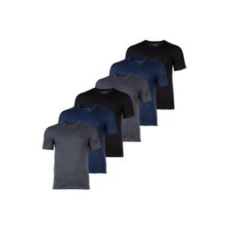 T-Shirt BOSS "T-Shirt T-ShirtVN 3P Classic 6er Pack" Gr. M, blau, grau, schwarz, Herren, Obermaterial: 100% Baumwolle CO., Shirts