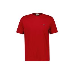 T-Shirt Gant "T-Shirt Reg Shield 1er Pack" Gr. 4XL, rot (ruby), Herren, Obermaterial: 100% Baumwolle CO., Shirts