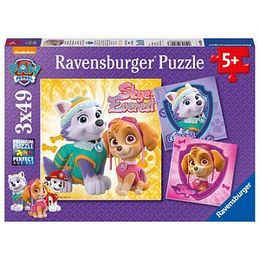 Ravensburger PAW Patrol Bezaubernde Hundemädchen Puzzle, 3 x 49 Teile