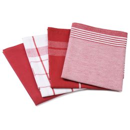 Gözze Gözze Geschirrtücher 4er Pack, 50 x 70 cm (rot)