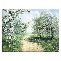 Wandbild Artland "Frühling I", grün, B:120cm H:90cm, Canvas, Leinwand, Bilder, als Leinwandbild, Poster, Wandaufkleber in verschied. Größen