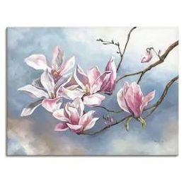 Wandbild Artland "Magnolienzweig", pink, B:120cm H:90cm, Bilder, als Alubild, Outdoorbild, Leinwandbild in verschied. Größen