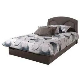 Polsterbett, grau (anthrazit), B:112cm L:212cm, Bezug Bett: Microfaser (100% Polyester), Bonnell-Federkernmatratze: 51% Polypropylen, 39% Polyester und 10% Baumwolle, Kaltschaummatratze: 100% Polyester, Bezug abnehm- und waschbar bis 60u00b0C, Westfalia Schlafkomfort, Betten, inkl. Bettkasten bei Ausführung mit Matratze