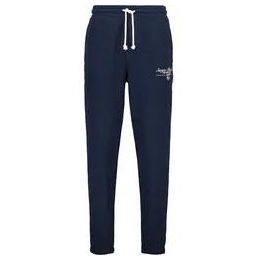 Jogginghose Sergio Tacchini "ORESTE JOGGER Herren" Gr. M, EURO-Größen, blau (maritime blau), Herren, 80% BAUMWOLLE, 20% POLYESTER, Hosen, Trainingshose Herren, Jogginghose, Fleece, Sporthose, Streetwear, Sale