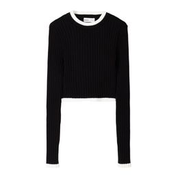 Bershka Pullover Damen Gr&ouml;&szlig;e L schwarz / wei&szlig;