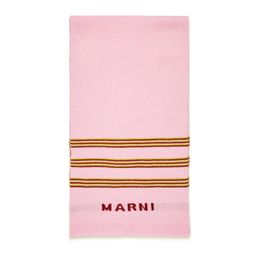 Marni Schal M&auml;dchen Gr&ouml;&szlig;e II senf / rosa / dunkelrot