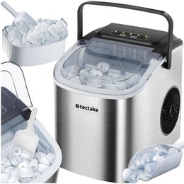 TecTake&reg; Eisw&uuml;rfelmaschine, 1,2 l Wassertank, 2 Eisw&uuml;rfelgr&ouml;&szlig;en, 2 Assistenzsysteme, mit Reinigungsprogramm, inklusive Eiskorb und Eisschaufel