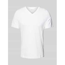 s.Oliver RED LABEL Regular Fit T-Shirt aus reiner Baumwolle mit V-Ausschnitt