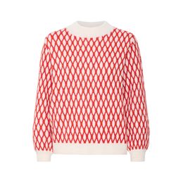 Ichi Pullover 'IH KAMARA' Damen Gr&ouml;&szlig;e L rot / wei&szlig;