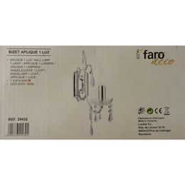 Faro Barcelona Faro 29432 - bizet Wandleuchte 1 Glühbirne E14 60W nicht enthalten - grau