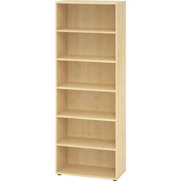 eurokraft pro Regal, HxB 2154 x 800 mm, 5 Fachböden, Ahorn-Dekor