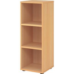 eurokraft pro Regal, HxB 1100 x 400 mm, 2 Fachböden, Buche-Dekor