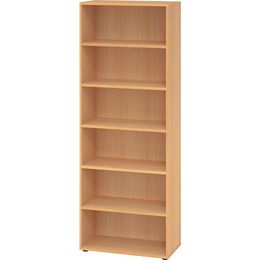 eurokraft pro Regal, HxB 2154 x 800 mm, 5 Fachböden, Buche-Dekor