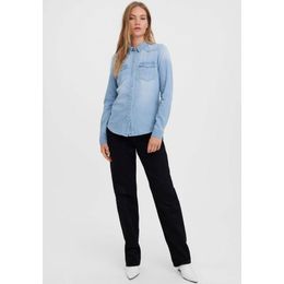 Véro Moda VERO MODA Jeansbluse »VMMARIA LS DENIM SLIM SHIRT MIX NEW« light blue denim L (40) L (40) Lässiges Jeanshemd von VERO MODA