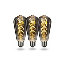 Lablanc - Warmweiße Vintage-E27-LED-Glühbirne, Vintage-E27-dimmbare Spiral-Filament-Glühbirne, 4 w, weiches Licht, E27-Vintage-Edison-Glühbirne,