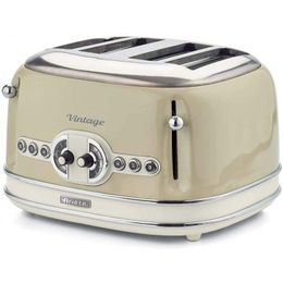 Vintage 4-Schlitz-Toaster 156 (beige, 1.600 Watt, für 4 Scheiben Toast) (0156CR) - Ariete