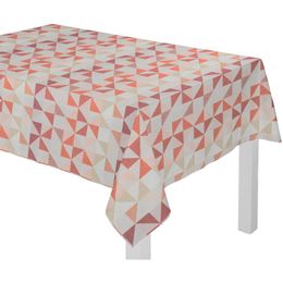 WIRTH Tischdecke »BERLARE« terrakotta Obermaterial: 85% Polyester, 15% Baumwolle B/L: 120 cm x 120 cm