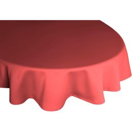 WIRTH Tischdecke »NEWBURY« oval rot Obermaterial: 67% Polyester, 33% Baumwolle B/L: 120 cm x 160 cm
