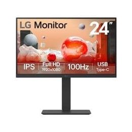 LG 24BA650-B.AEU, LED-Monitor 60.4 cm (23.8 Zoll), schwarz, FullHD, IPS, USB-C, 100Hz Panel