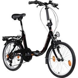 Zündapp Zündapp ZF40 SE Klapprad 20 Zoll 155-185 cm Klappfahrrad Erwachsene 6 Gang Fahrrad Faltrad Felgenbremsen