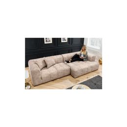 Riess Ambiente riess-ambiente Ecksofa ZERO GRAVITY - 305cm champagner beige Samt Bigsofa Couch XXL Modern