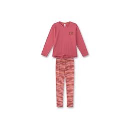 Schlafanzug Sanetta "Pyjama", Kinder, Gr. 140, pink (rosa, orange), Obermaterial: 100% Baumwolle CO., Homewear-Sets