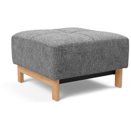 Polsterhocker INNOVATION LIVING &trade;, grau, B:65cm H:40cm T:65cm, 100% Polyester, Hocker, Polsterhocker, Pocket Spring Komfort, minimale Belastung f&uuml;r die Umwelt