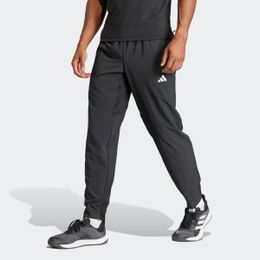 Sporthose adidas Performance "TR-ES WOVEN PT" Gr. S, N-Gr, schwarz-weiß (schwarz, weiß), Herren, Obermaterial: 87% Polyester, 13% Elasthan, Hosen