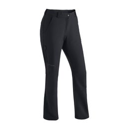 Funktionshose Maier Sports "Helga" Gr. 17, Kurzgrößen, schwarz, Damen, 91% Polyester, 9% Elasthan, Hosen, warme Damen Outdoorhose, robuste Wanderhose, Regular Fit