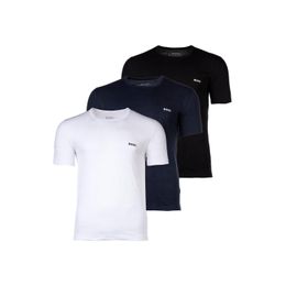 T-Shirt BOSS "T-Shirt T-Shirt RN 3P Classic 3er Pack" Gr. L, schwarz, blau, weiß, Herren, Obermaterial: 100% Baumwolle CO., Shirts