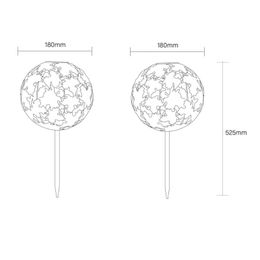 Globo LED-Solar-Erdspießleuchte 36748S, Kugel, silber, Metall