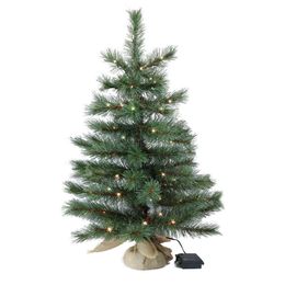 Gartenpirat Kleiner Künstlicher Weihnachtsbaum 60 cm beleuchtet batteriebetrieben