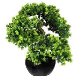 Kunstbonsai Creativ green "Bonsai Lärche", grün, H:37cm, Kunststoff, Kunstpflanzen, im Keramiktopf